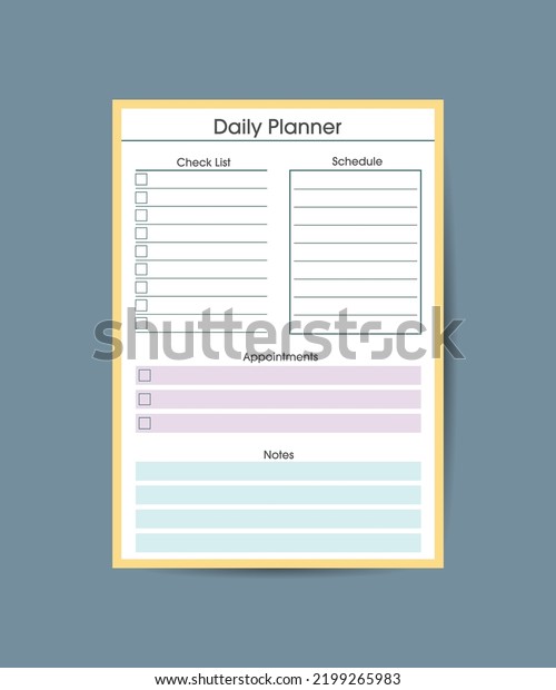 Daily Routine Planner Template Clear Simple Stock Vector (Royalty Free ... Daily Routine Planner Template Clear Simple Stock Vector (Royalty Free ...