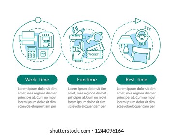 Daily Routine Vector Infographic Template Work Stock Vector (Royalty ...