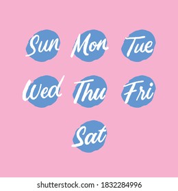 Daily Schedule Set Lettering Daily Schedule Stock Vector (Royalty Free ...