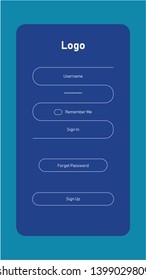 Daily Ui Login Screen Template: vector de stock (libre de regalías ...