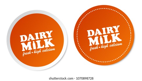 Dairy Milk Stickers Stock Vector (Royalty Free) 376316575