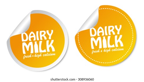 Dairy Milk Stickers Stock Vector (Royalty Free) 1043356318