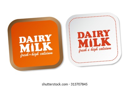 Dairy Milk Stickers Stock Vector (Royalty Free) 313707845 | Shutterstock