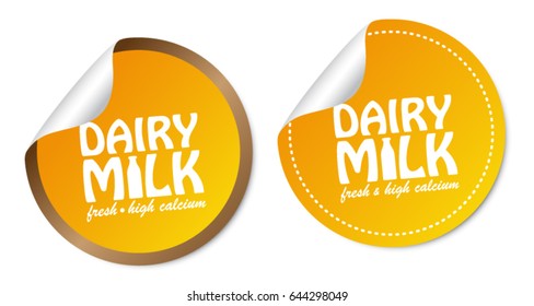 Dairy Milk Stickers Stock Vector (Royalty Free) 644298049 | Shutterstock