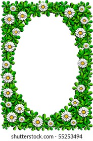 Daisy Cartoon Frame Stock Vector (Royalty Free) 55253494 | Shutterstock