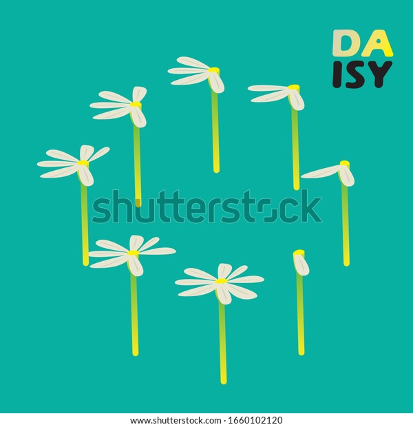 Daisy Cycle Vector Clipart Vector Art Stock Vector (Royalty Free ...