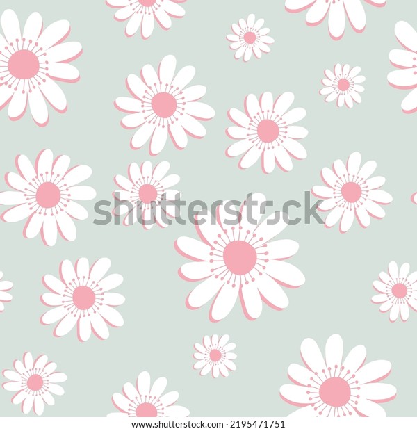 Daisy Dream Pattern Beautiful Pastel Color Stock Vector (Royalty Free ...
