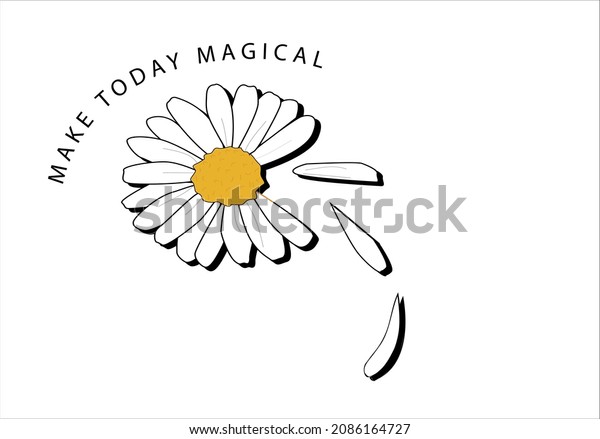 Daisy Flower Magical Lettering Text Vector Stock Vector (Royalty Free ...