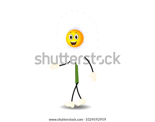 Daisy Flower Walking Cartoon Vector Image Stock Vector (Royalty Free ...