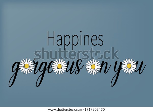 Daisy Lettering Hand Drawn Design Stock Vector (Royalty Free) 1917508430