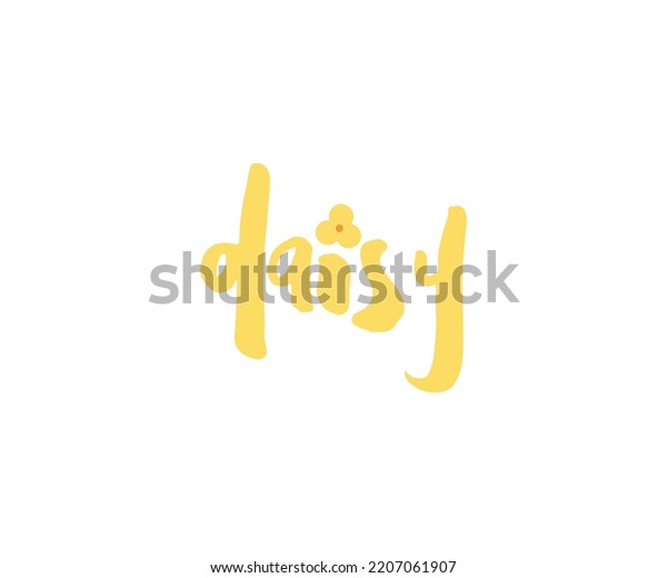 Daisy Logo Design Typography Minimal Flat Stock Vector (Royalty Free ...