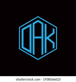 Dak Polygon Letter Icon Design On Stock Vector (Royalty Free ...