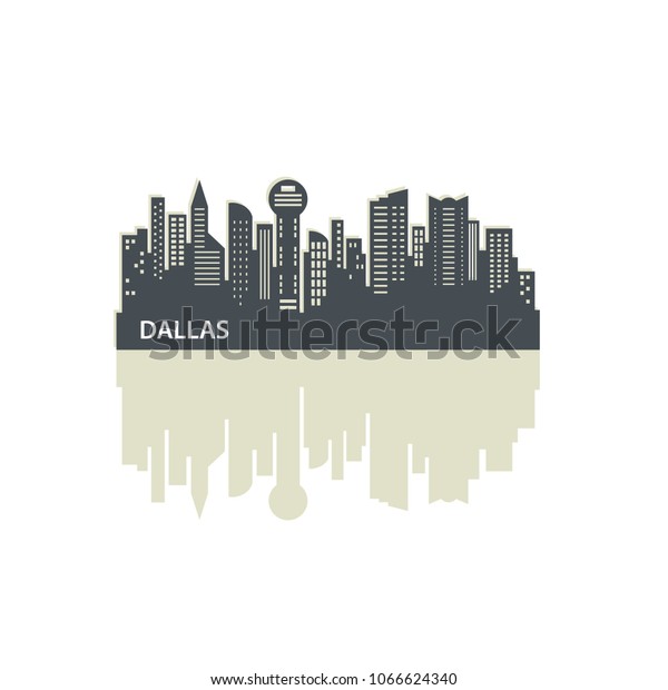 Dallas Skyline City Logo Vector Stock Vector (Royalty Free) 1066624340 ...