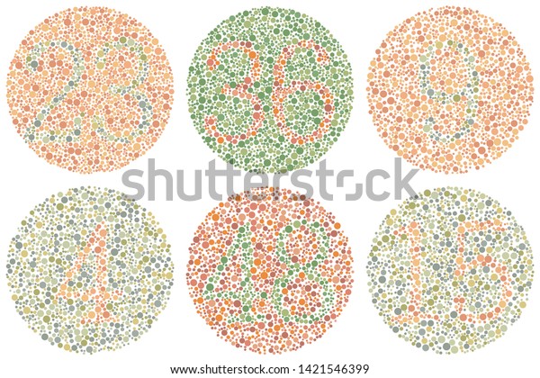 Daltonism Ishihara Test Red Green Number Stock Vector (Royalty Free ...