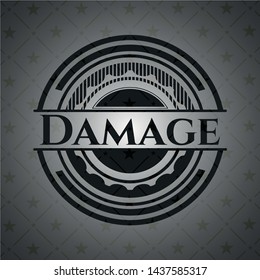 Damage Dark Badge Vector Illustration Detailed Stock Vector (Royalty ...