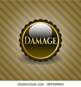 Damage Golden Badge Stock Vector (Royalty Free) 389269843 | Shutterstock