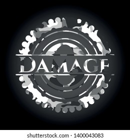 Damage Grey Camo Emblem Vector Illustration Stock Vector (Royalty Free ...
