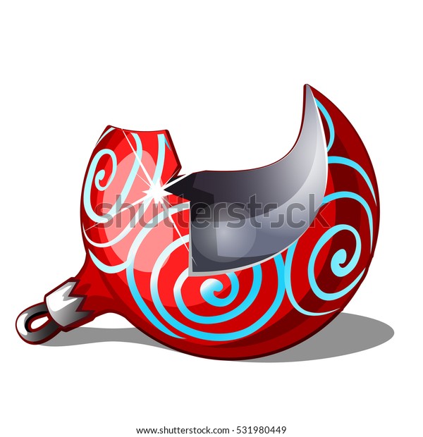 Damaged Christmas Toy Form Broken Red Stock Vector (Royalty Free ...