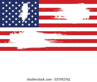 Damaged Flag United States Stock Vector (Royalty Free) 537592762 ...