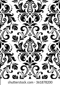 Damask Seamless Floral Pattern Royal Wallpaper Stock Illustration 368542091