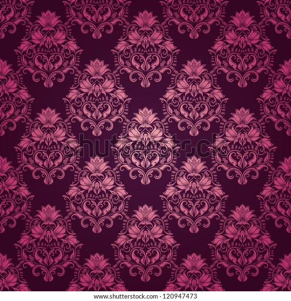 Damask Seamless Floral Pattern Royal Wallpaper Stock Vector (Royalty ...