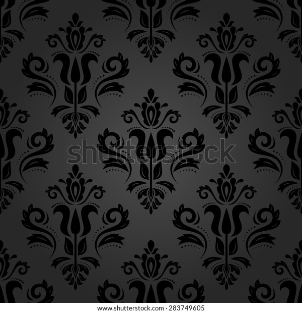 Damask Seamless Texture Fine Vector Traditional Stock Vector (Royalty ...