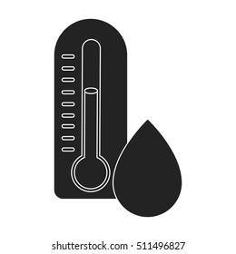 Damp Day Icon Black Style Isolated Stock Vector (Royalty Free ...