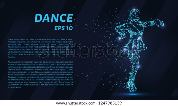 Dance Blue Points Light Girl Dancing Stock Vector (Royalty Free ...
