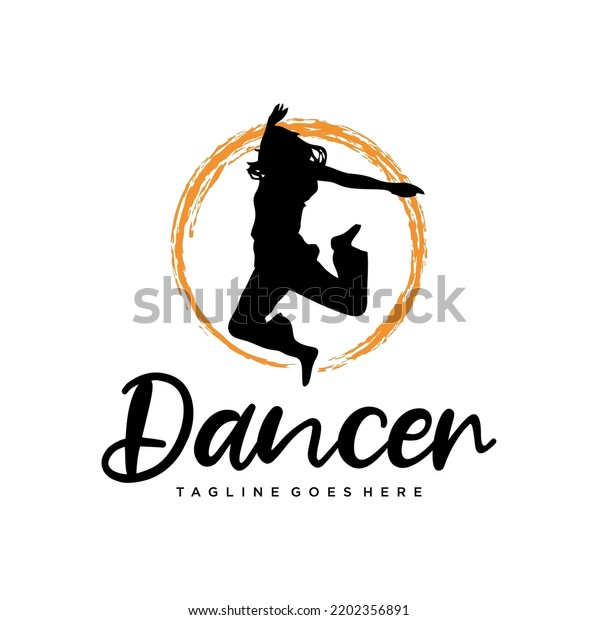 Dance Girl Logo Design Vector Stock Vector (Royalty Free) 2202356891 ...