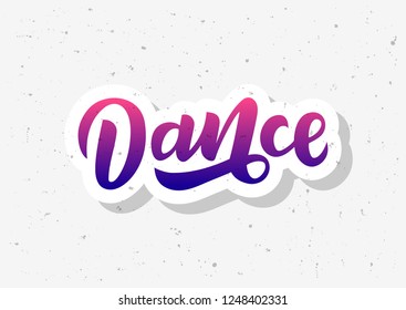 Dance Hand Drawn Lettering Template Banner Stock Vector (Royalty Free ...