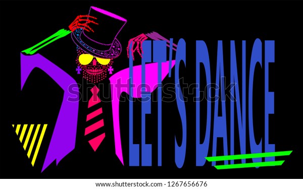 Dance Party Background Vivid Colors Neon Stock Vector (Royalty Free ...