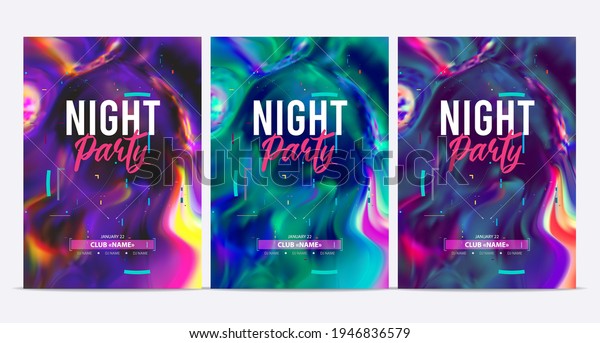 Dance Party Poster Vector Background Template Stock Vector Royalty