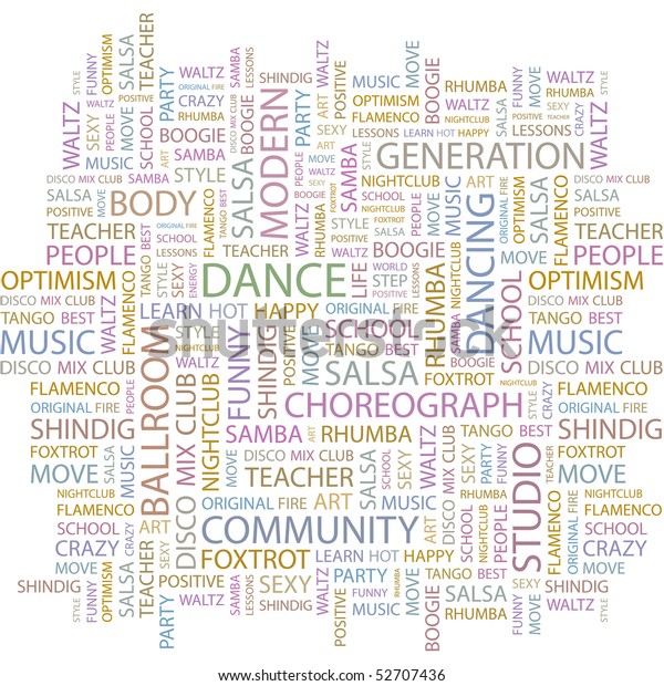 Dance Word Collage On White Background Stock Vector (Royalty Free ...