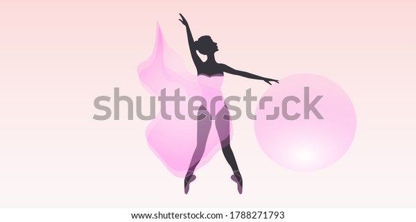 Dancer Ball Abstract Pink Background Vector Stock Vector (Royalty Free ...