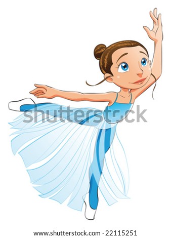 Dancer Girl Funny Cartoon Vector Character Stock Vector (Royalty Free ...