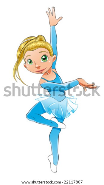 Dancer Girl Funny Cartoon Vector Character Stock Vector (Royalty Free ...
