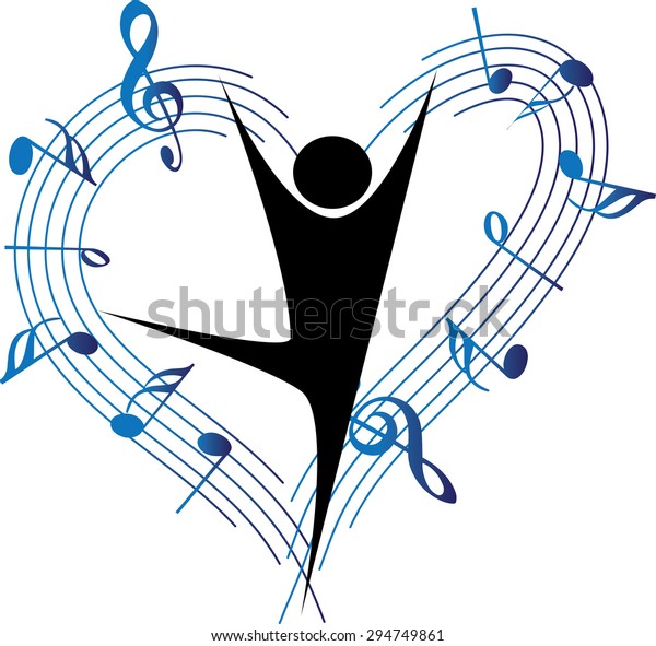 Dancer Music Note Design Icon Stock Vector (Royalty Free) 294749861 ...