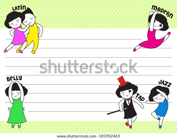 Dancers Paper Note Illustration Stock Vector (Royalty Free) 185902463 ...