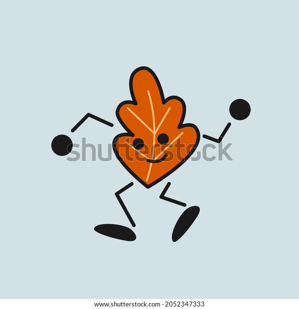 Dancing Autumn Leaves Vector Design Stock Vector (Royalty Free ...