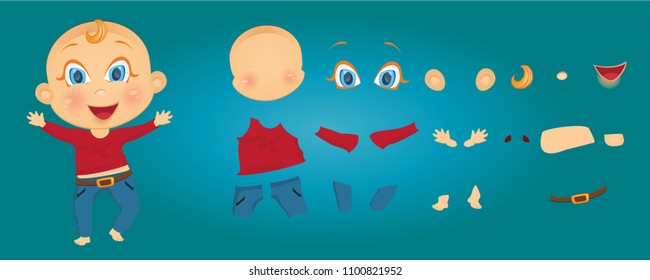 Dancing Baby Character Animation Stock Vector (Royalty Free) 1100821952 ...