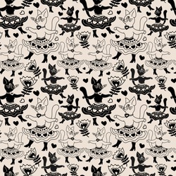 Cartoon Dancing Cats Art Print Free Stock Photo - Public Domain Pictures
