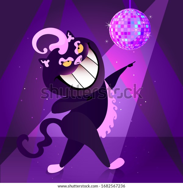 Dancing Cat Cartoon Vector Illustration Stock Vector (Royalty Free ...