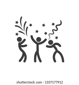 Dancing Celebration Party Icon Stock Vector (Royalty Free) 1337177912 ...