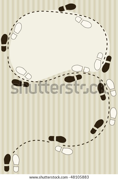Dancing Footstep Diagram Background Copy Space Stock Vector (Royalty ...
