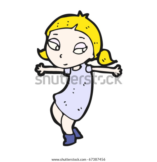 Dancing Girl Cartoon Stock Vector (Royalty Free) 67387456 | Shutterstock
