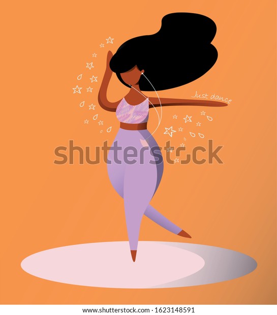 Dancing Girl On Carpet Dance Way Stock Vector (Royalty Free) 1623148591 ...