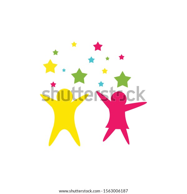 Dancing Kids Children Happy Dancing Vector Stock Vector (Royalty Free ...