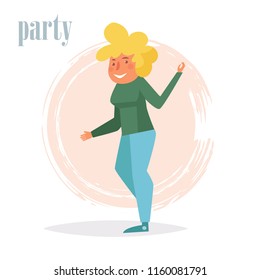 Dancing Office Party Character Vector Cartoon Stock Vector (Royalty ...