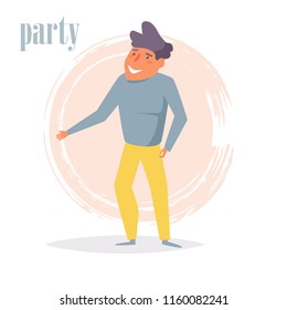 Dancing Office Party Character Vector Cartoon Stock Vector (Royalty ...