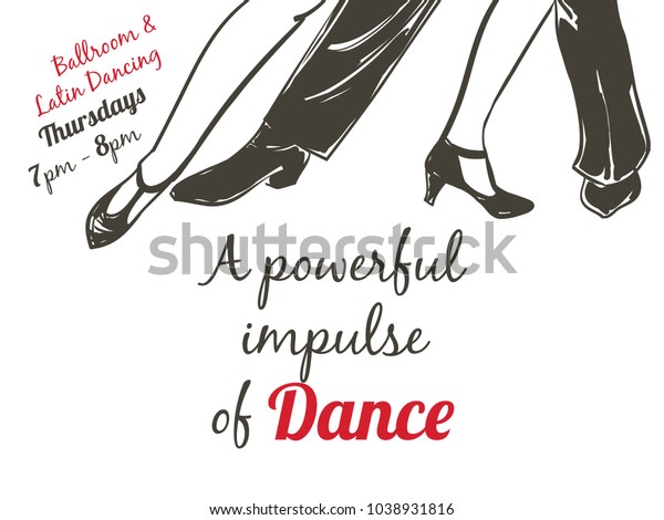 Dancing People Poster Young Couple Dancing Stock Vector (Royalty Free ...